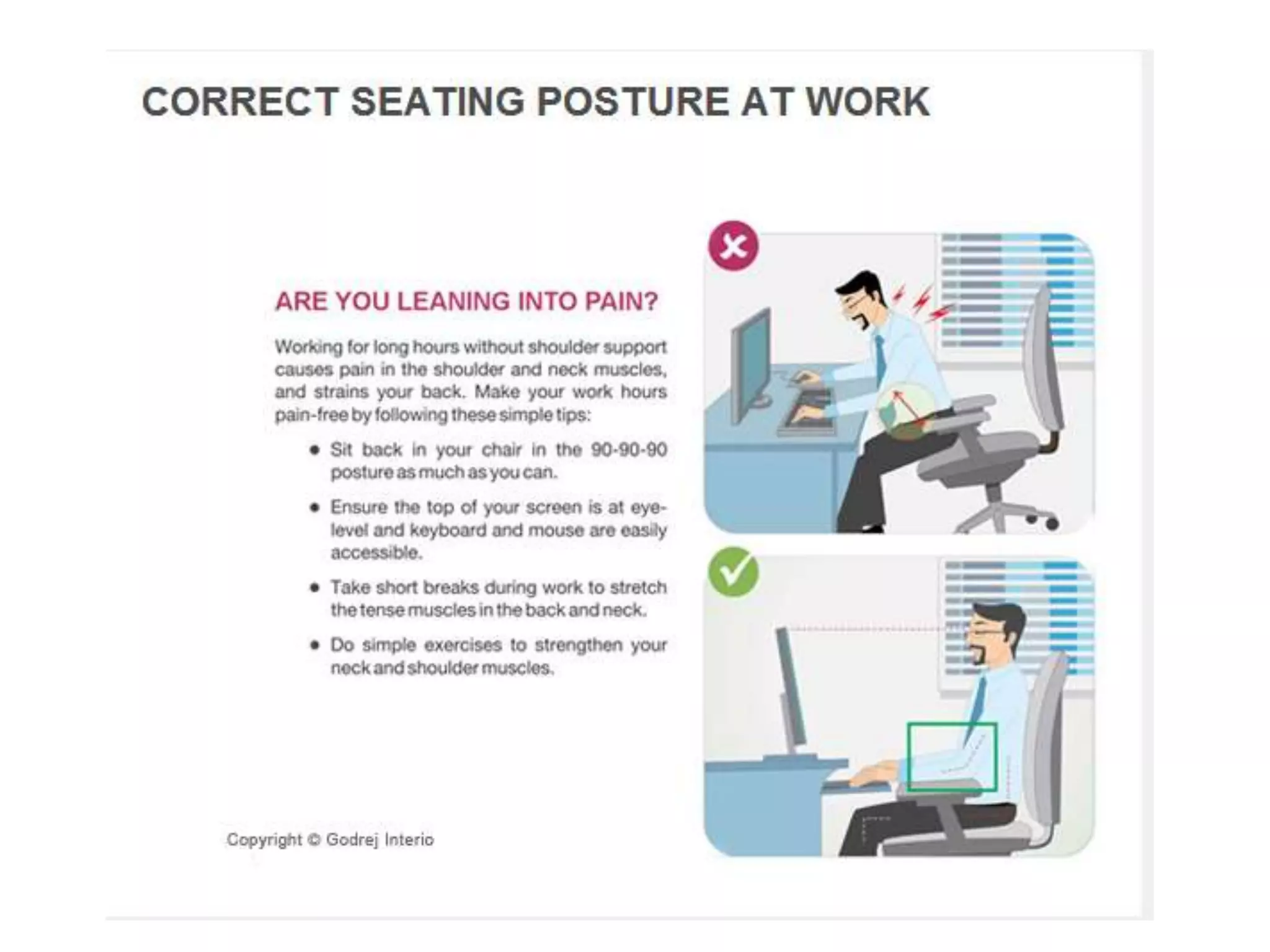 Correct Seating Posture at Work | PPT