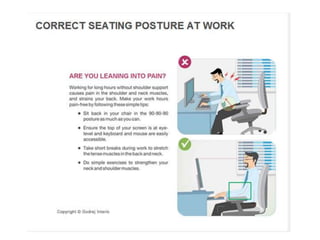 Correct Seating Posture at Work | PPT