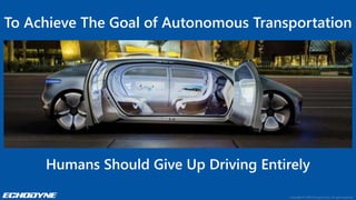The Road to Autonomous Connected Electric Shared Vehicles, Leo ...