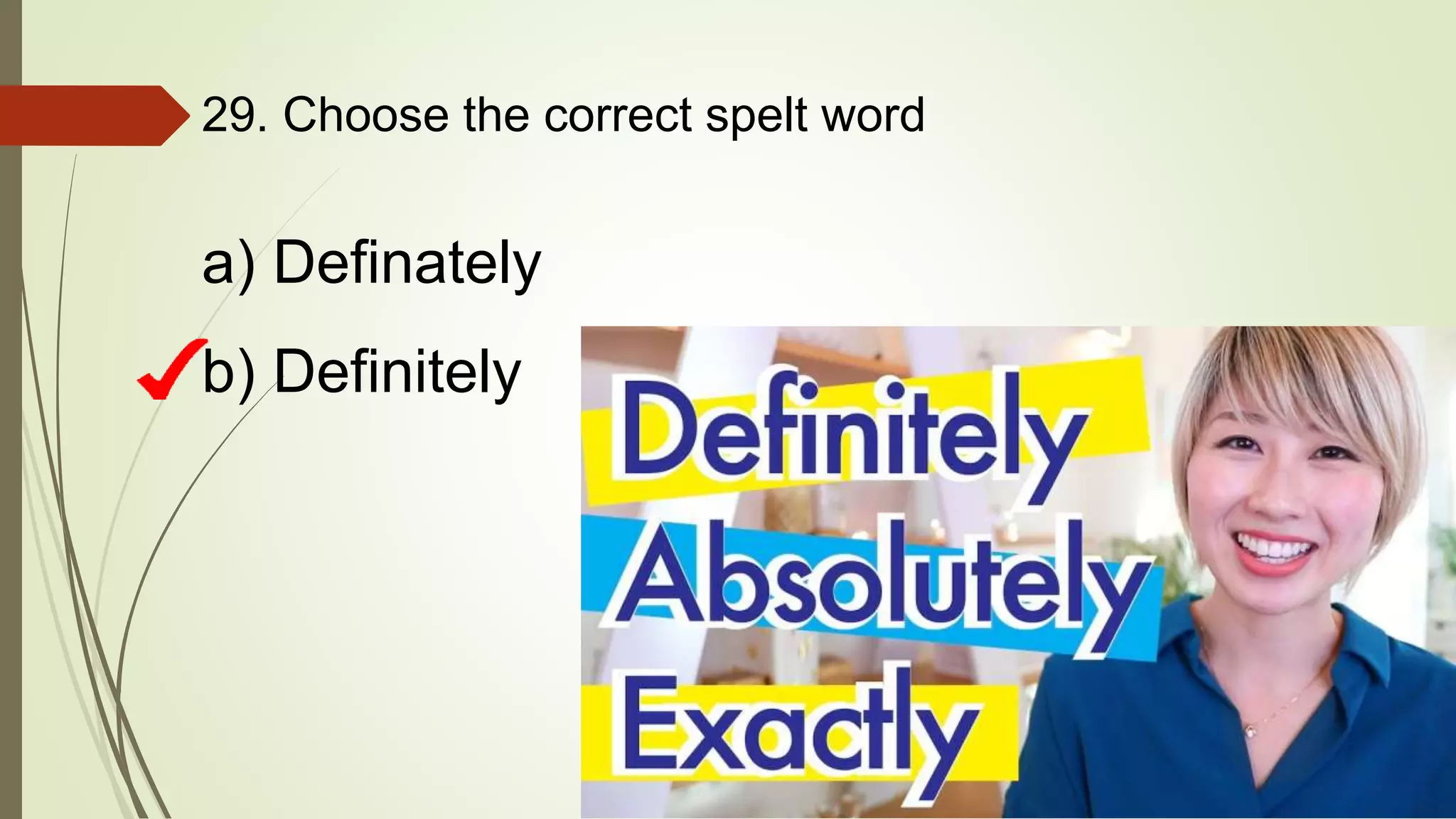 Correct spelling Words Quiz | PPTX | Standardized Testing | Educational ...