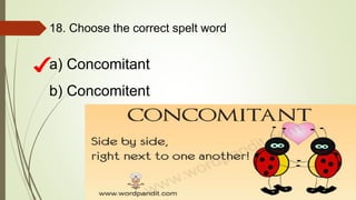 Correct spelling Words Quiz | PPTX | Standardized Testing | Educational ...