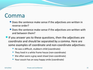 Correct use of punctuations | PPT