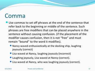 Correct use of punctuations | PPT