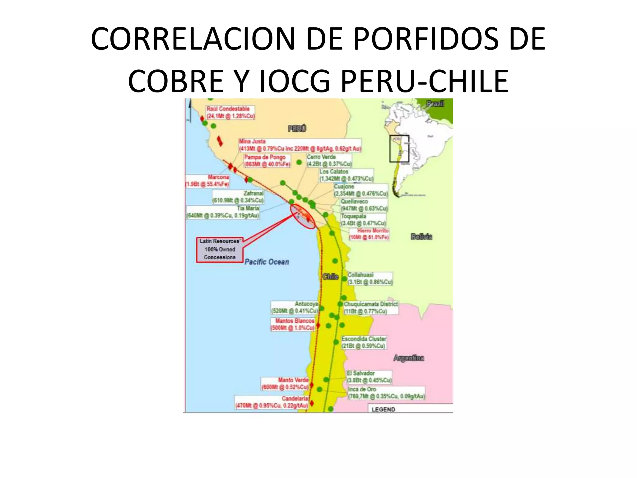 YACIMIENTOS PORFIDOS DE COBRE - IOCG SUR DEL PERU Y NORTE CHILE | PPTX