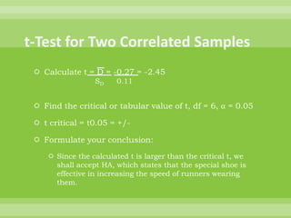 Correlated T-Test | PPTX