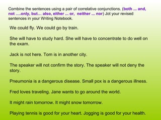 Correlating conjunctions | PPT
