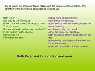 Correlating conjunctions | PPT