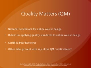 Correlating Outcomes of Quality Matters Standard 5.2 in Asynchronous ...