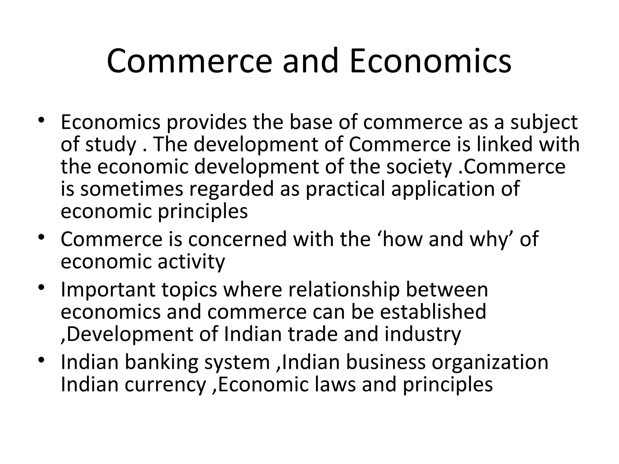 Correlation of commerce with other subjects | PPT