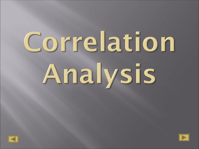 Correlation analysis | PPT