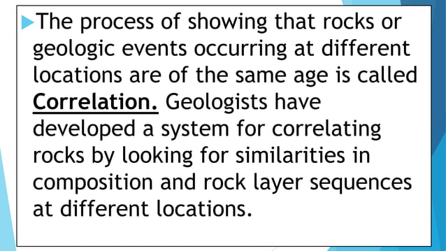 CORRELATION-OF-ROCK-LAYERS ELS GRADE 12.pptx | Geology | Science