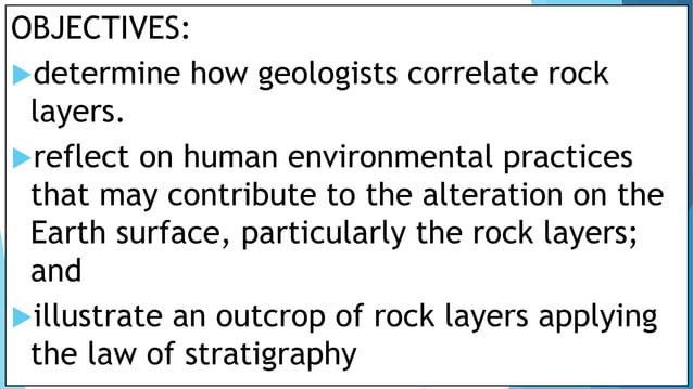 CORRELATION-OF-ROCK-LAYERS ELS GRADE 12.pptx | Geology | Science