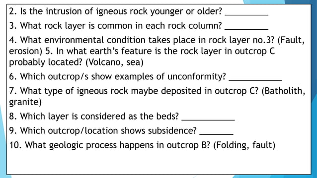 CORRELATION-OF-ROCK-LAYERS ELS GRADE 12.pptx | Geology | Science