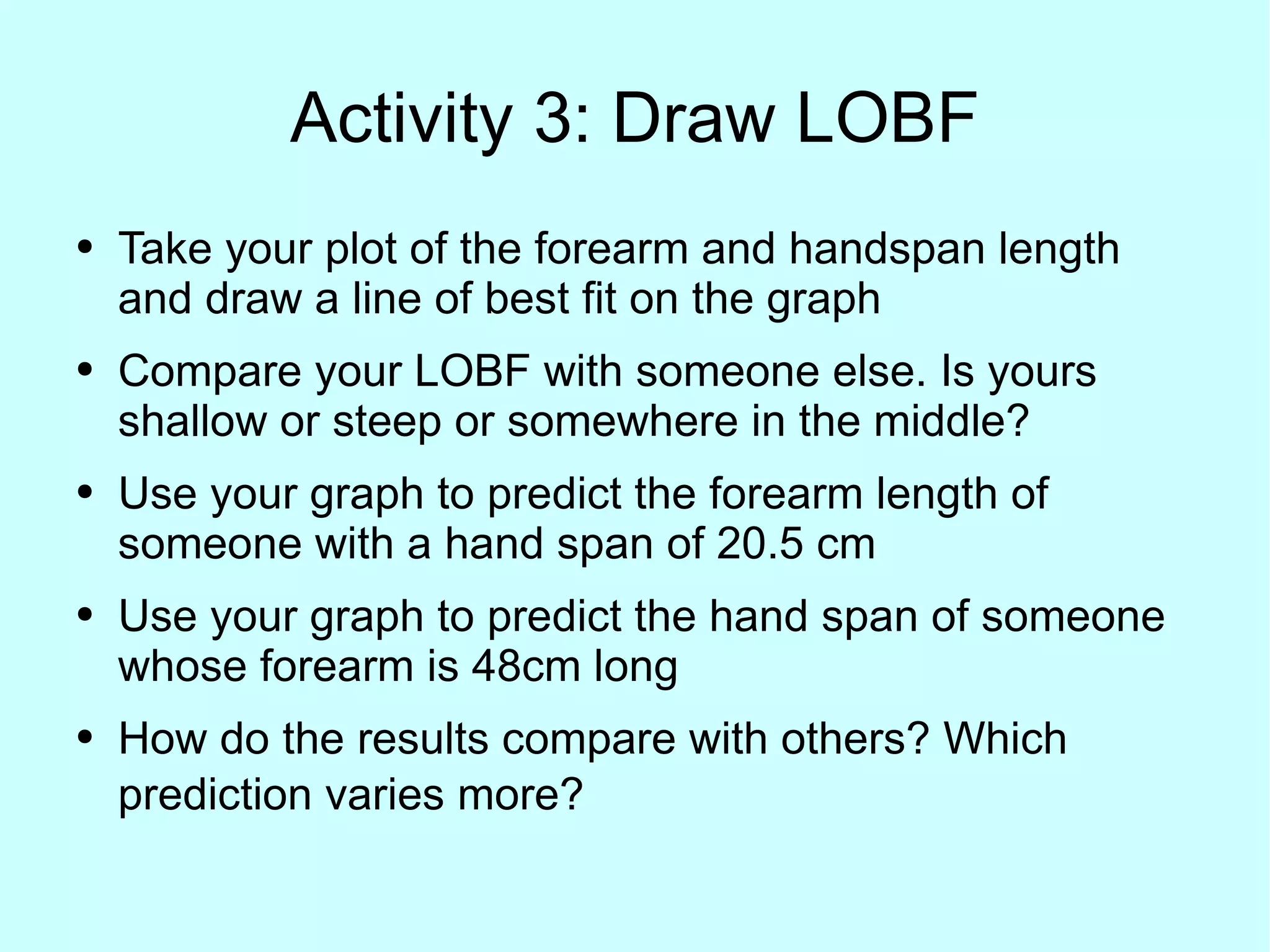 Scatter diagrams and correlation | ODP