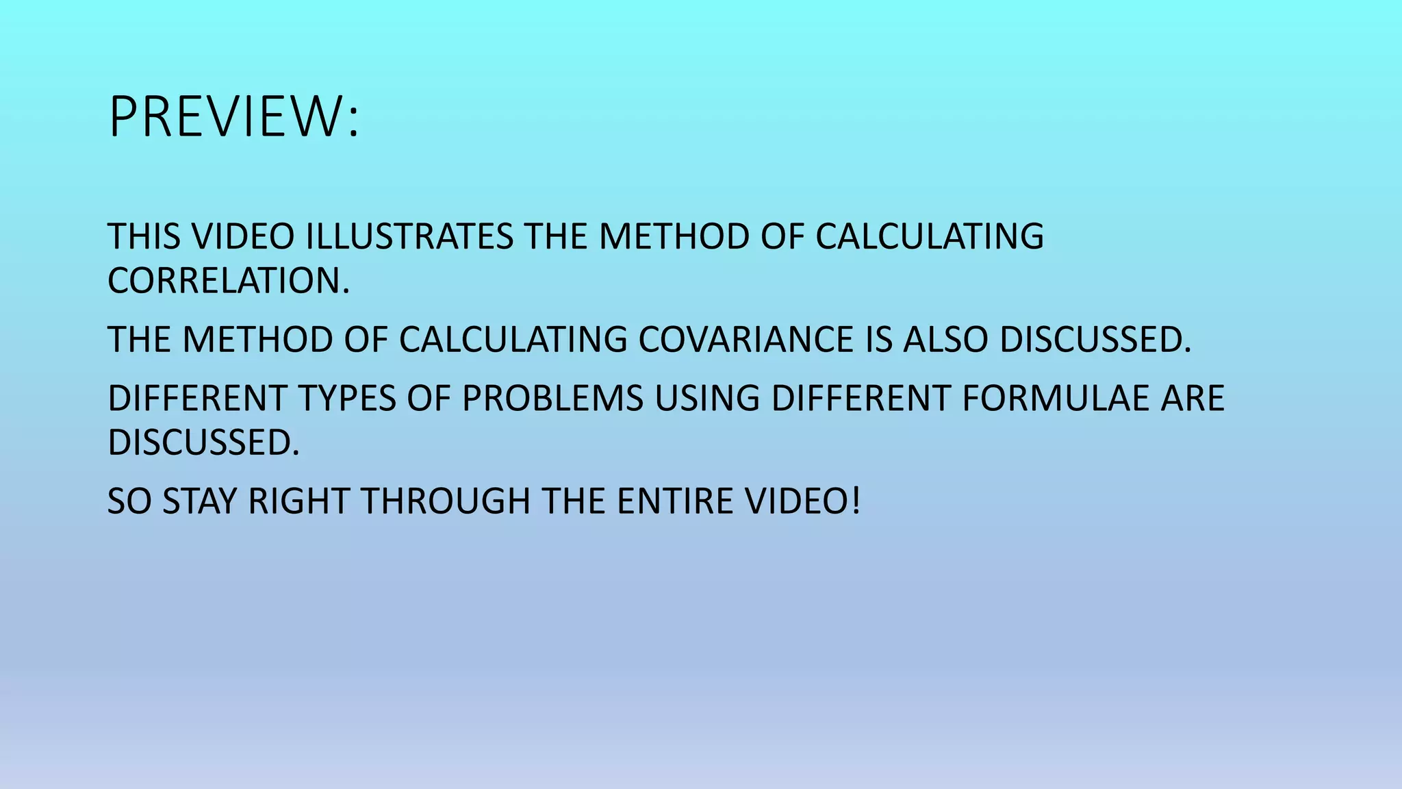 CALCULATING CORRELATION COEFFICIENT | PPTX CALCULATING CORRELATION COEFFICIENT | PPTX