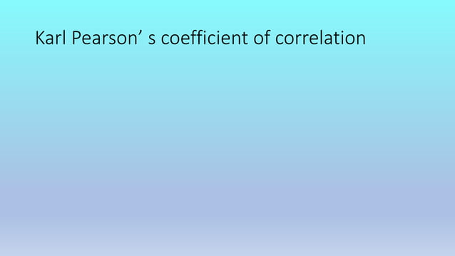 CALCULATING CORRELATION COEFFICIENT | PPTX