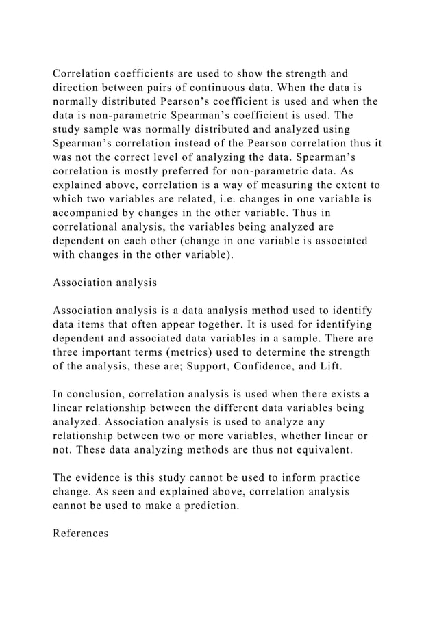Correlational AnalysisAccording to Gogtay et al (2017) c.docx