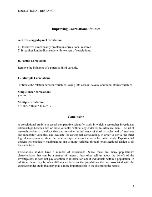 Correlational design | DOC