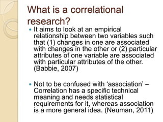Correlational research | PPTX