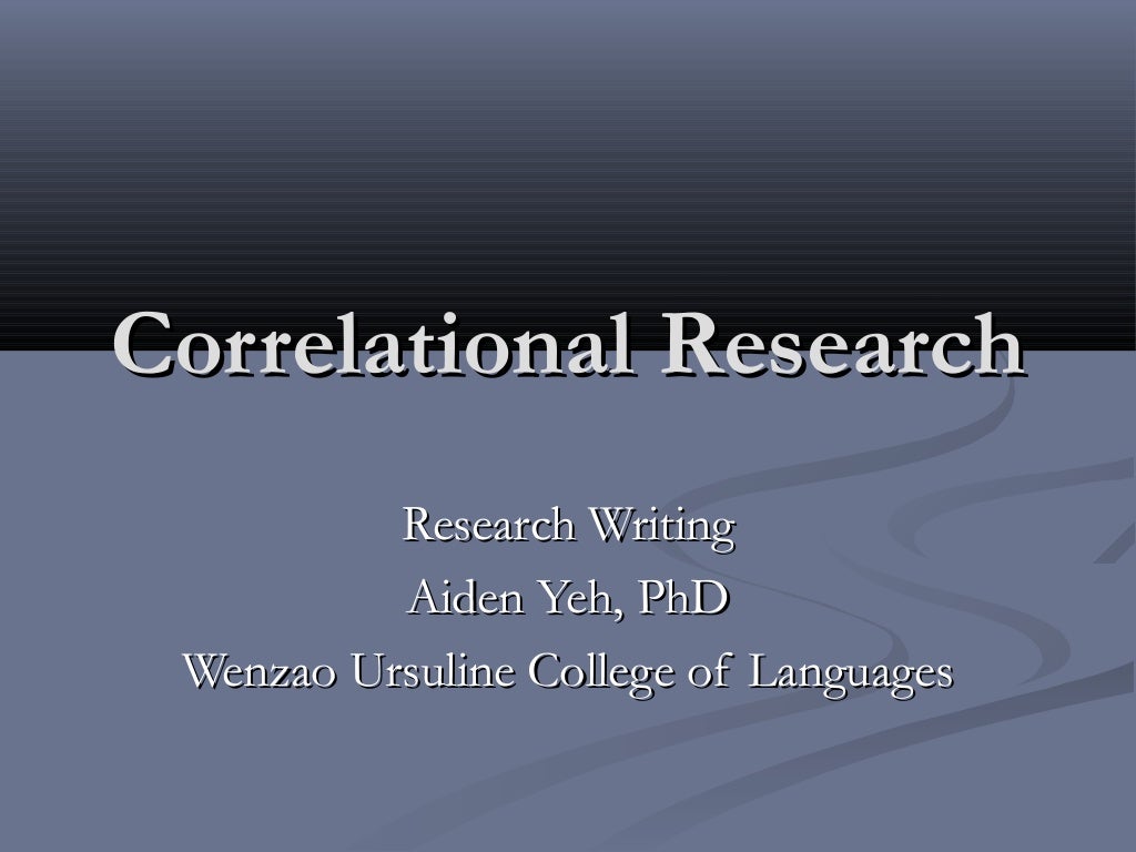 Correlational Research