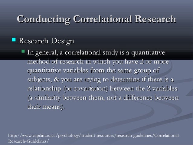 Correlational research