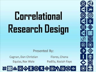 Correlational research design | PPTX