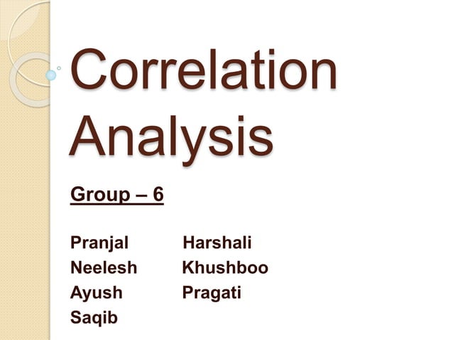 Correlation Analysis | PPT