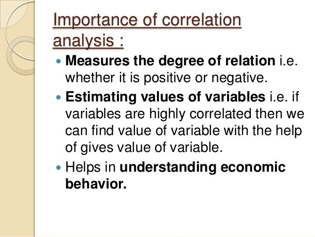 Correlation Analysis Correlation Analysis
