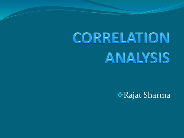 Correlation analysis | PPT