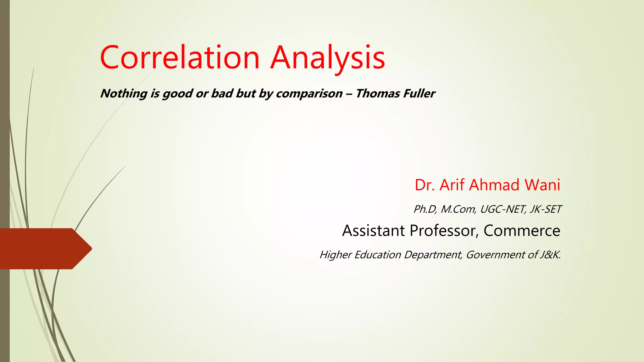 Correlation analysis | PPT