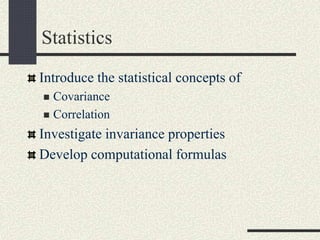 Correlation and Covariance very useful formulas | PPT