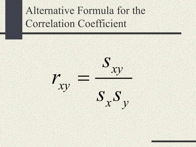 Correlation and Covariance very useful formulas | PPT