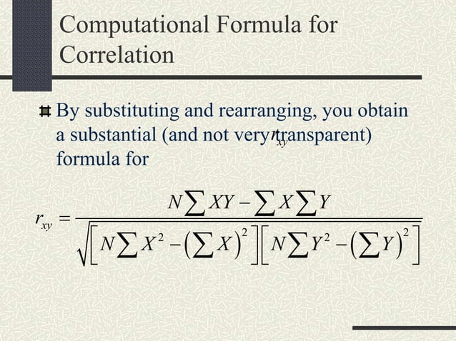 Correlation and Covariance very useful formulas | PPT