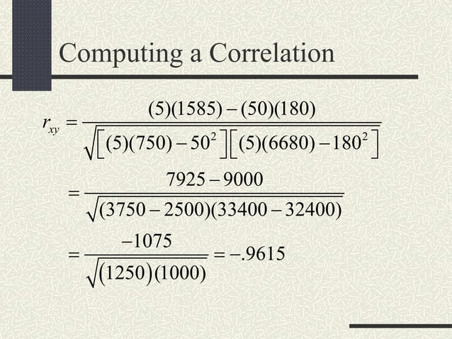 Correlation And Covariance Very Useful Formulas Ppt Free Download