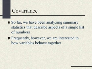 Correlation and Covariance very useful formulas | PPT