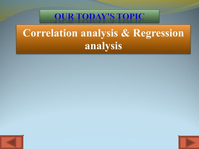 Correlation and regression | PPT