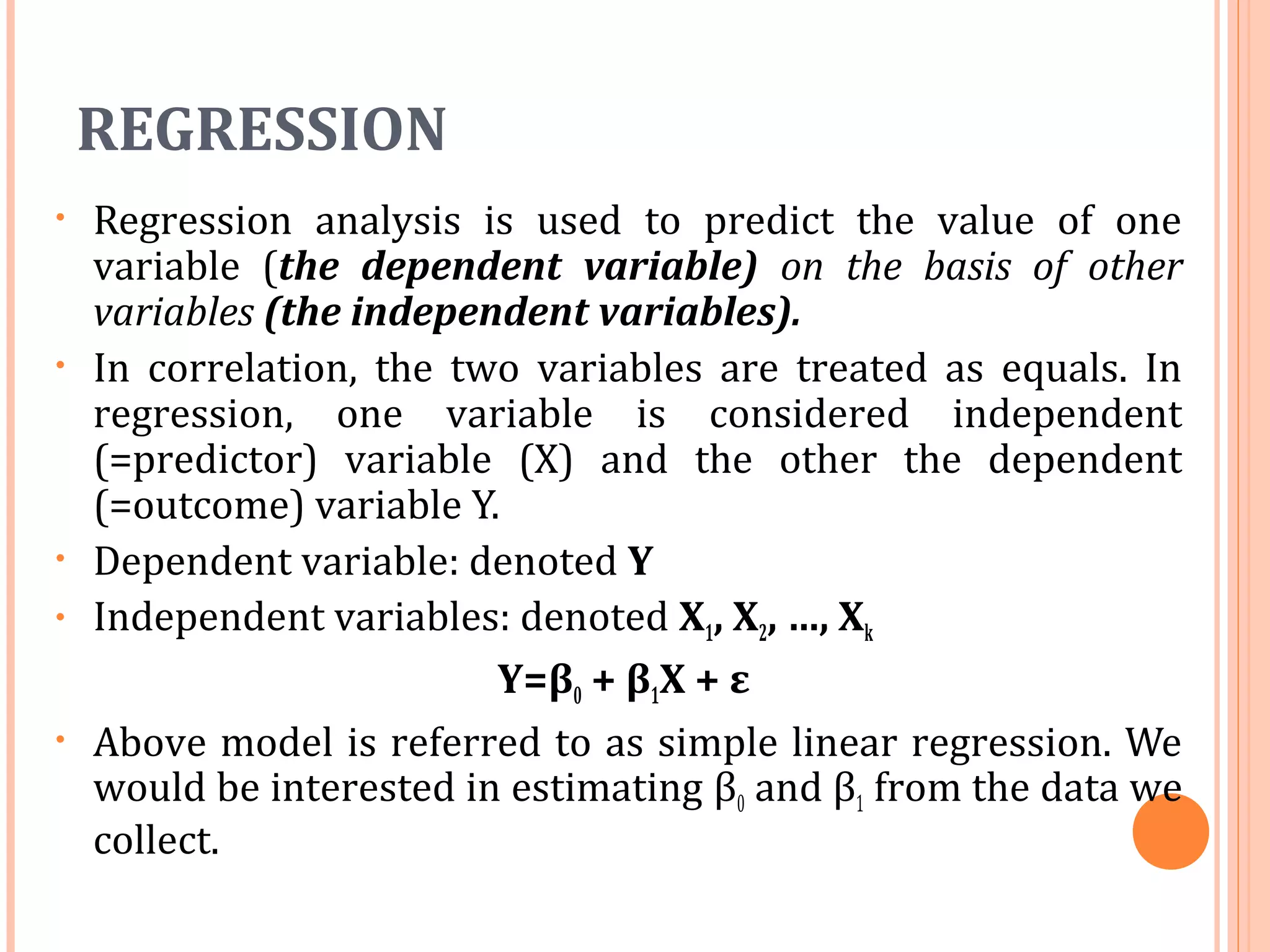 Correlation and regression | PPT