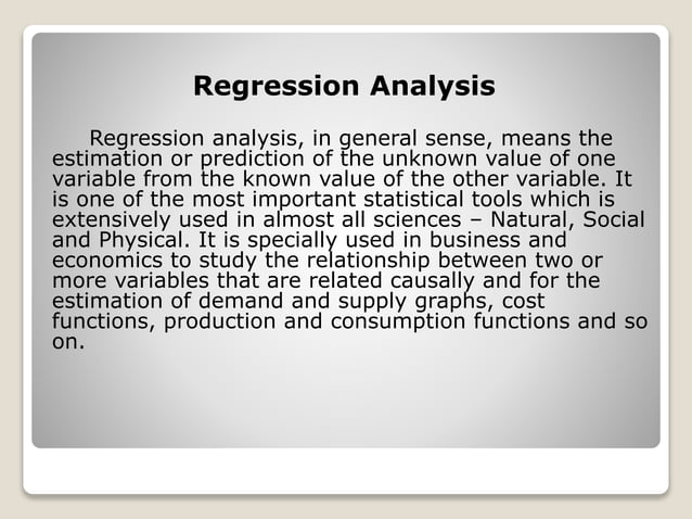 Correlation and regression analysis | PPTX | Physics | Science