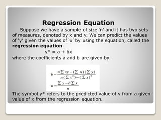 Correlation and regression analysis | PPTX