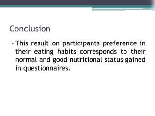 Correlation between Eating Habits and Nutritional Status | PPT