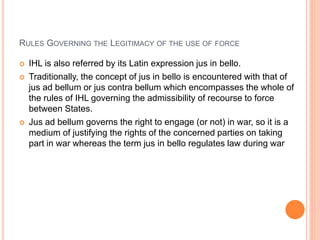 Correlation between jus in bello & jus ad.pptx | Death, Injury, or ...