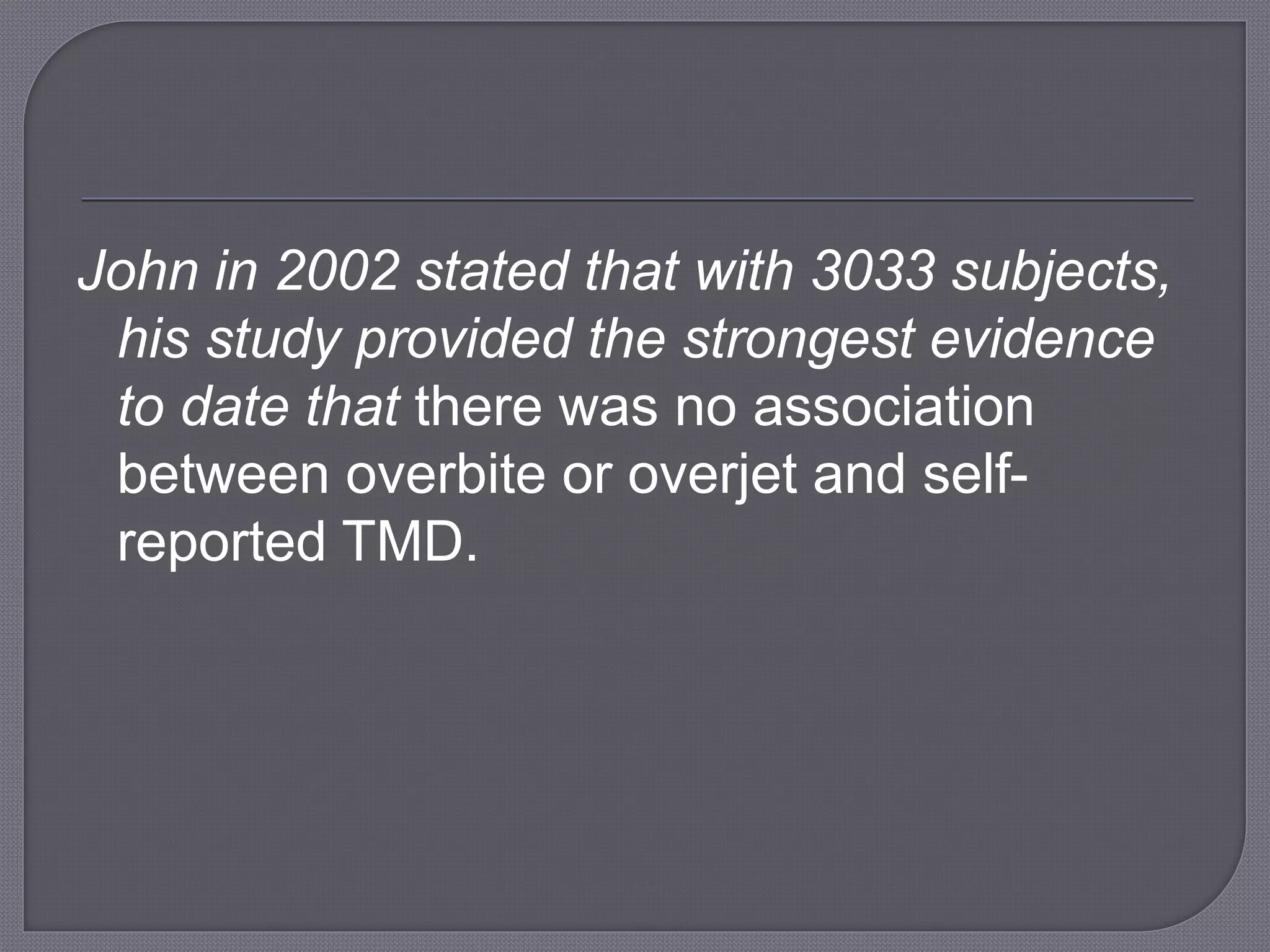 Correlation between malocclusion and TMD | PPT Correlation between malocclusion and TMD | PPT
