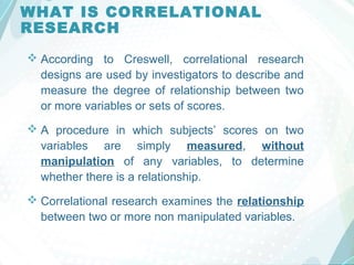 Correlation Research Design | PPT