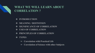 Correlation in Science - By Asst. Prof. Pratibha Dabhade-Raysoni | PPT