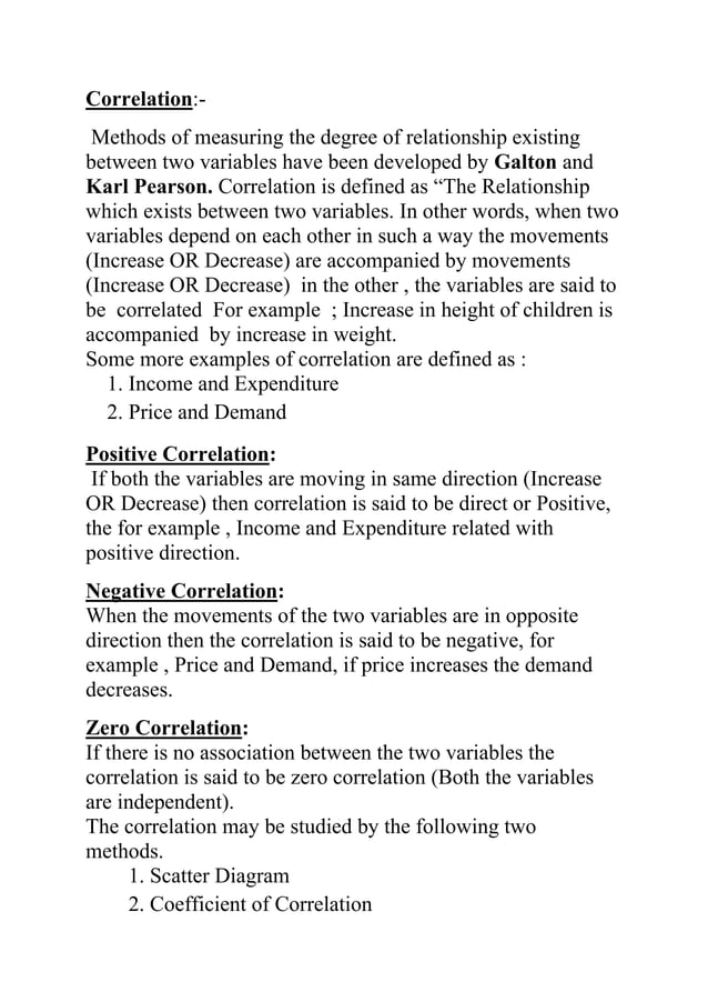 Correlation in statistics | PDF