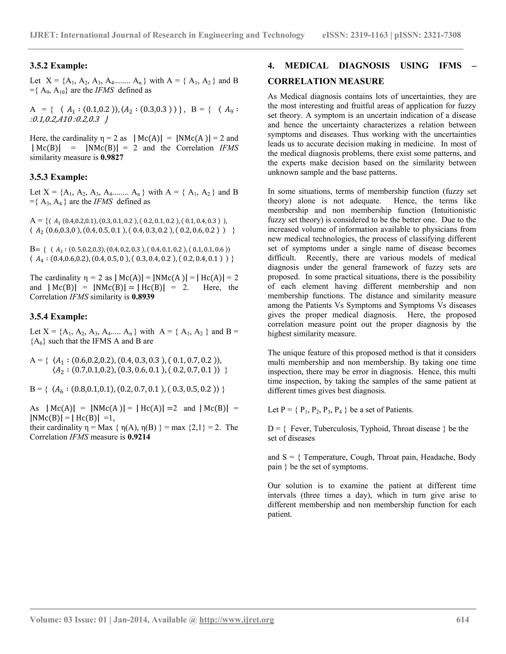 Correlation measure for intuitionistic fuzzy multi sets | PDF