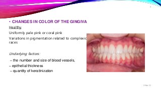 Correlation of clinical features of gingiva | PPTX