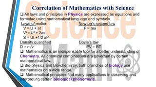 Correlation of maths | PPTX
