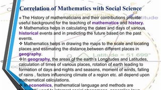 Correlation of maths | PPTX