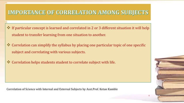 Correlation of science with internal and external subjects | PPTX ...